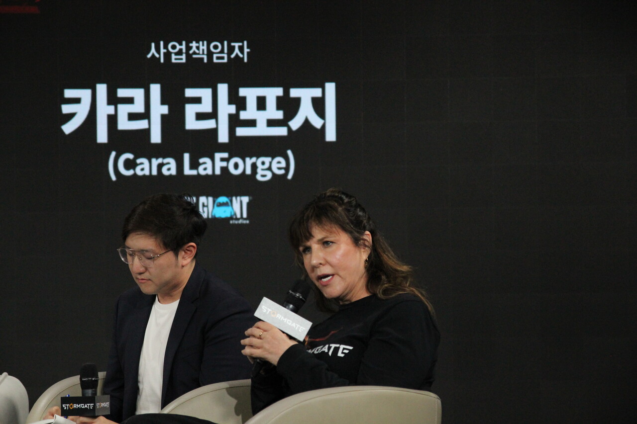 [포토뉴스] 기대 RTS 신작 '스톰게이트' 기자간담회 현장...카카오게임즈, 국내 퍼블리싱 맡아